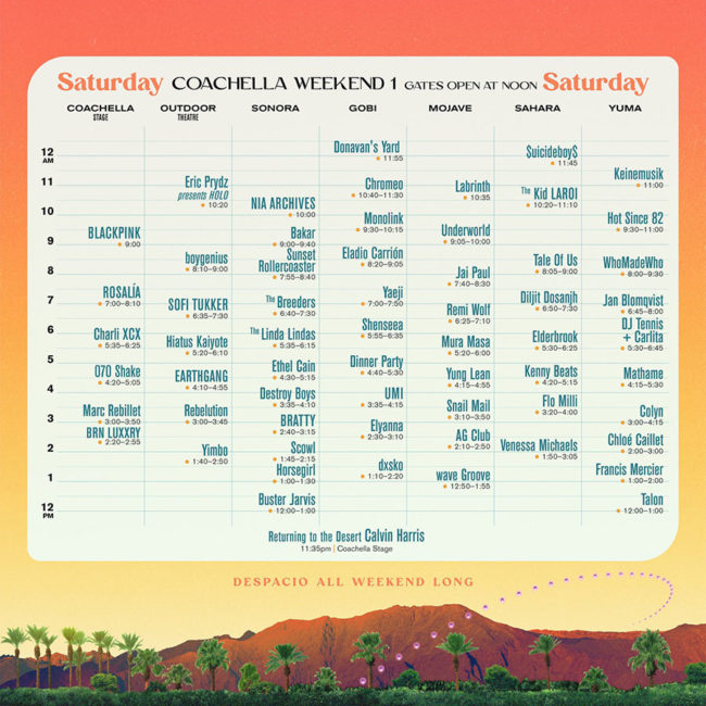 Saturday Coachella Weekend 1 – BLACKPINK CAFÉ