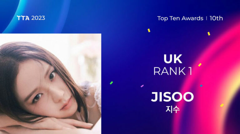 JISOO Ranks #1 in the 2023 Top Ten Awards UK – BLACKPINK CAFÉ