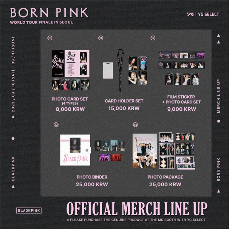 BLACKPINK WORLD TOUR [BORN PINK] Finale in Seoul Official Merchandise – BLACKPINK CAFÉ