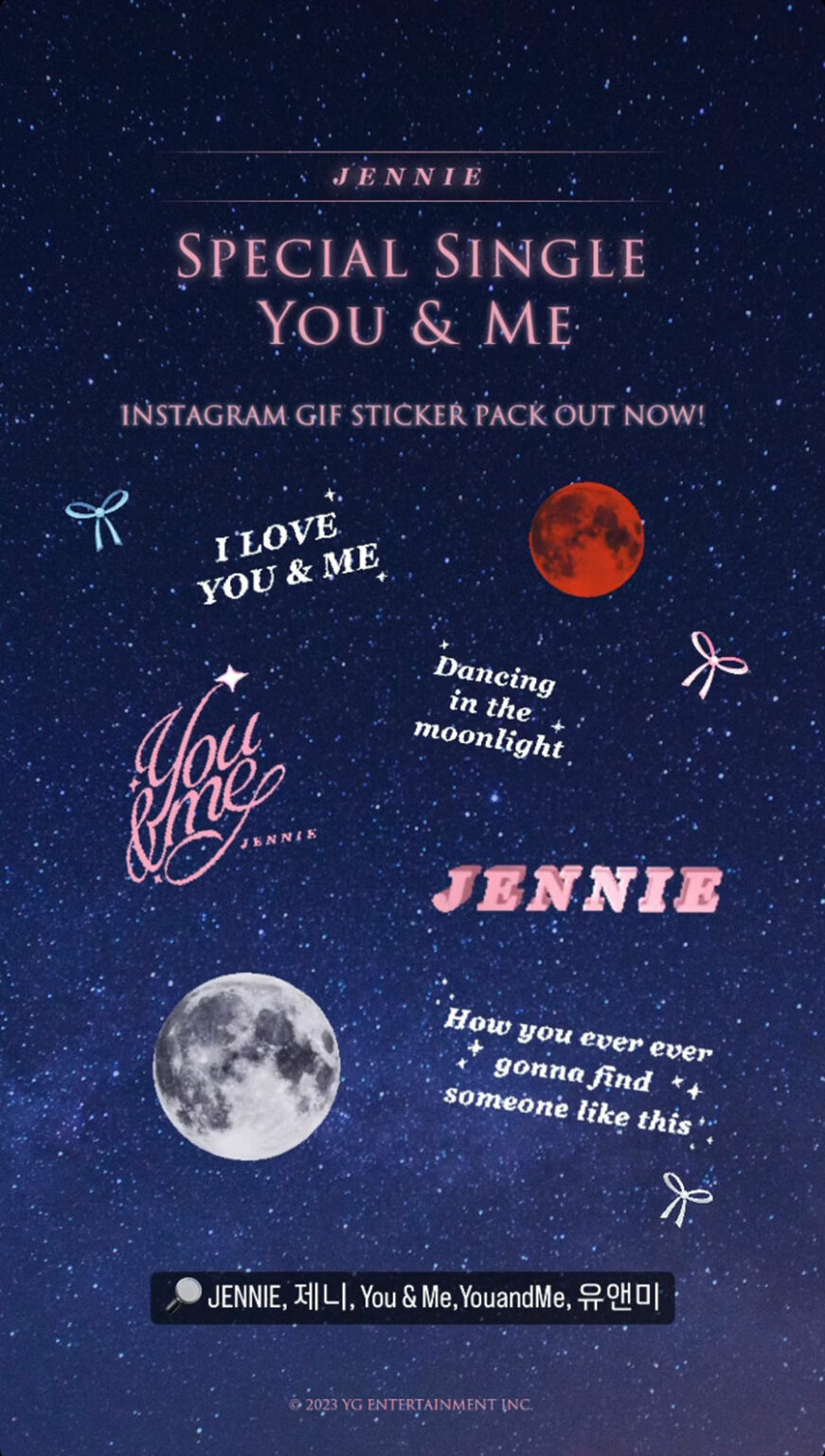 JENNIE’s Special Single “You & Me” Instagram GIF Sticker Pack Out Now! – BLACKPINK CAFÉ