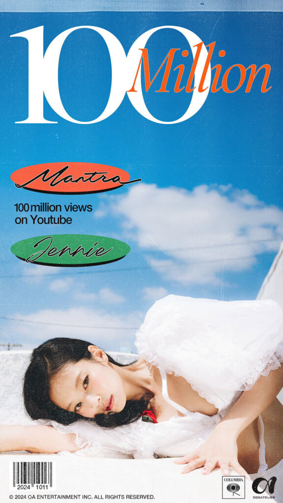 JENNIE’s “Mantra” Music Video Hits 100 Million Views on YouTube ...