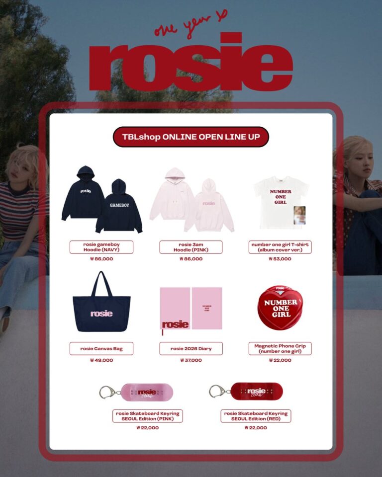 ROSÉ “ROSIE” Encore Pop-Up Merch – BLACKPINK CAFÉ