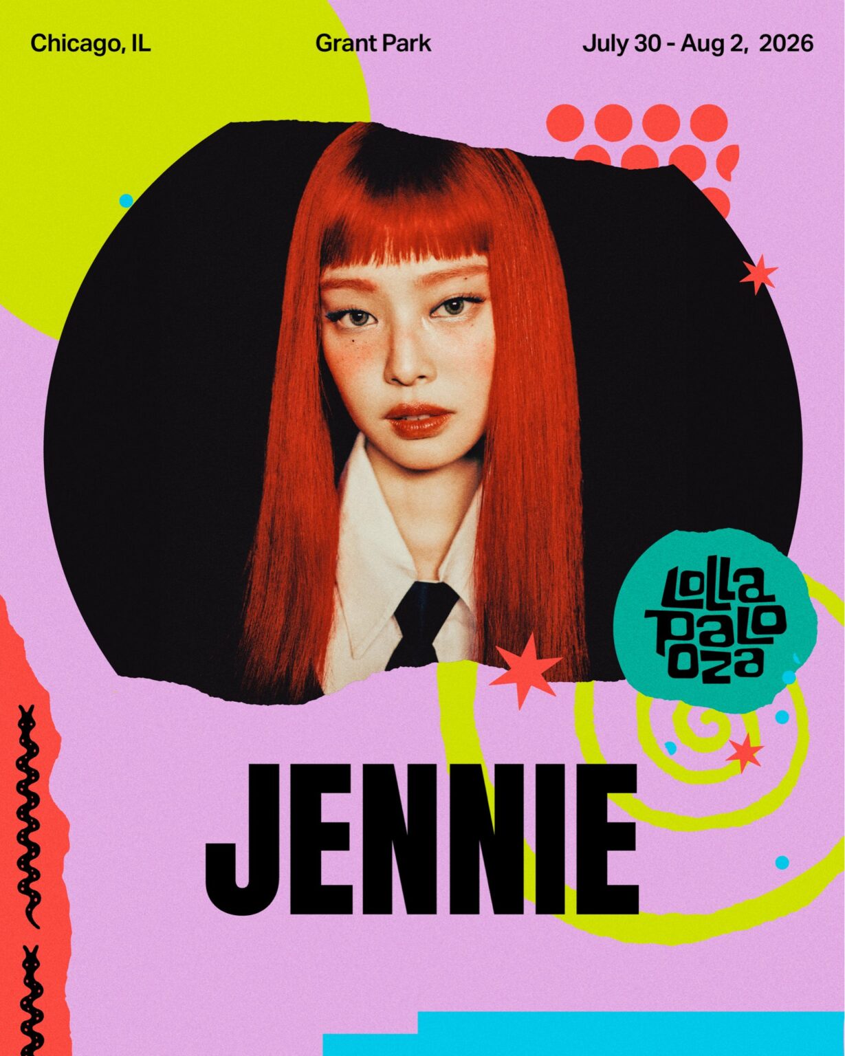 JENNIE Will Headline Lollapalooza Chicago 2026 – BLACKPINK CAFÉ